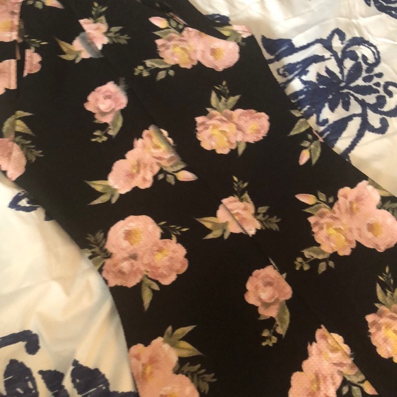 Almost Famous | Dresses | Almost Famous Black And Pink Midi Dress ...